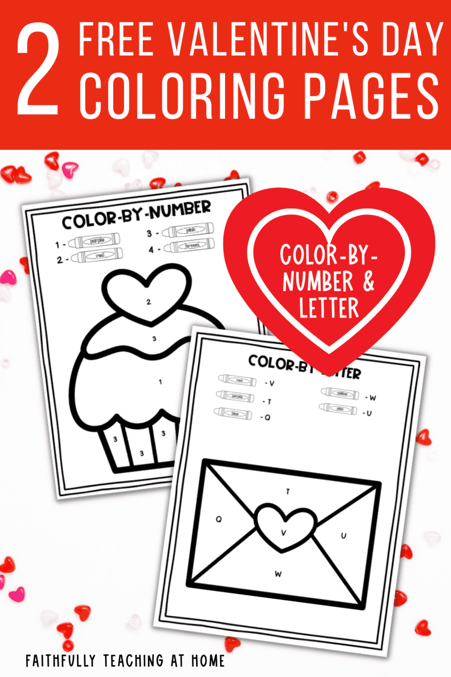 Free Preschool Valentine's Day Coloring Pages - Faithfully Teaching at Home